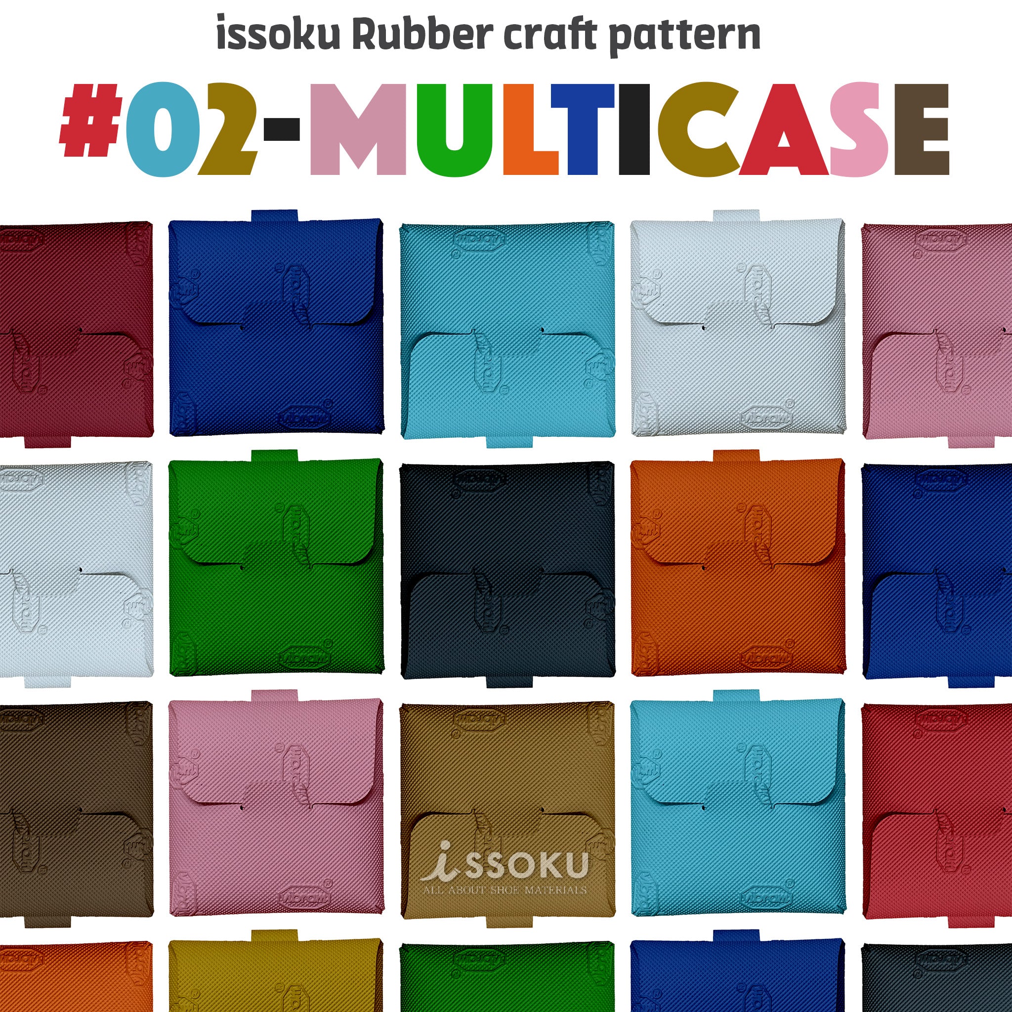 金具なしでできるラバークラフト型紙-02マルチケース – issoku